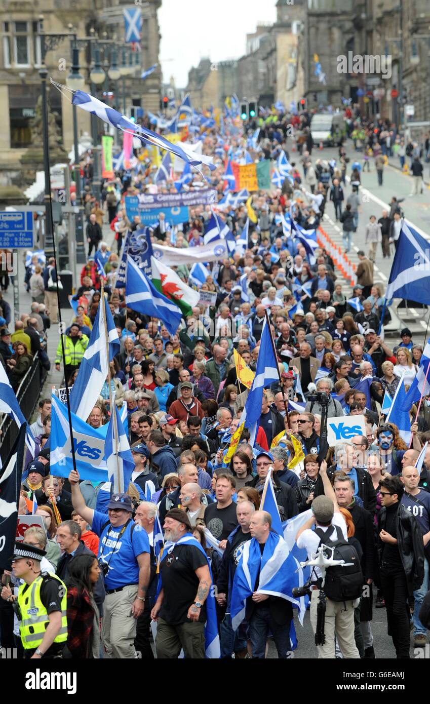 'Yes' vote rally Stock Photo - Alamy