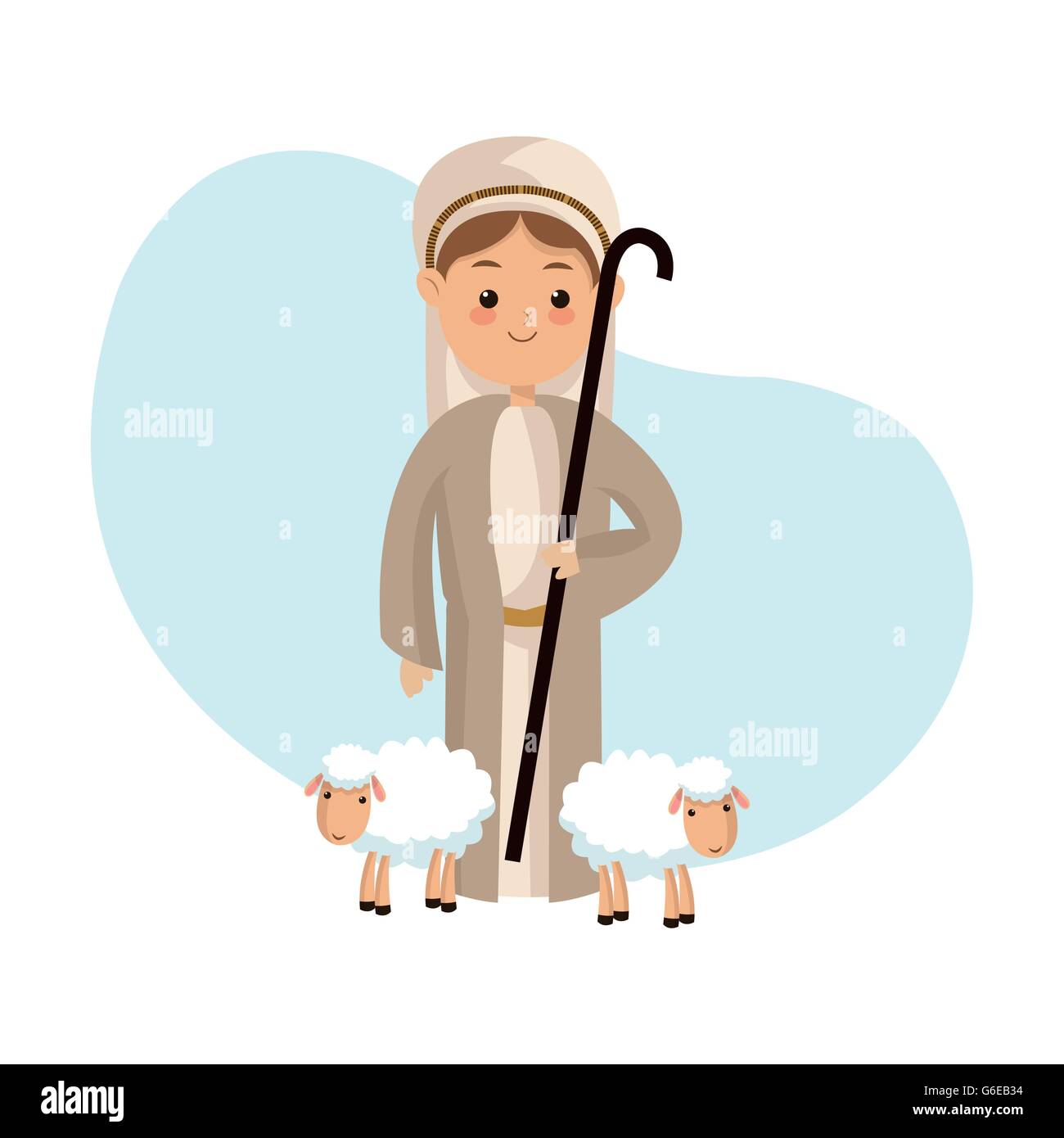 Shepherd cartoon sheep Cut Out Stock Images & Pictures - Alamy