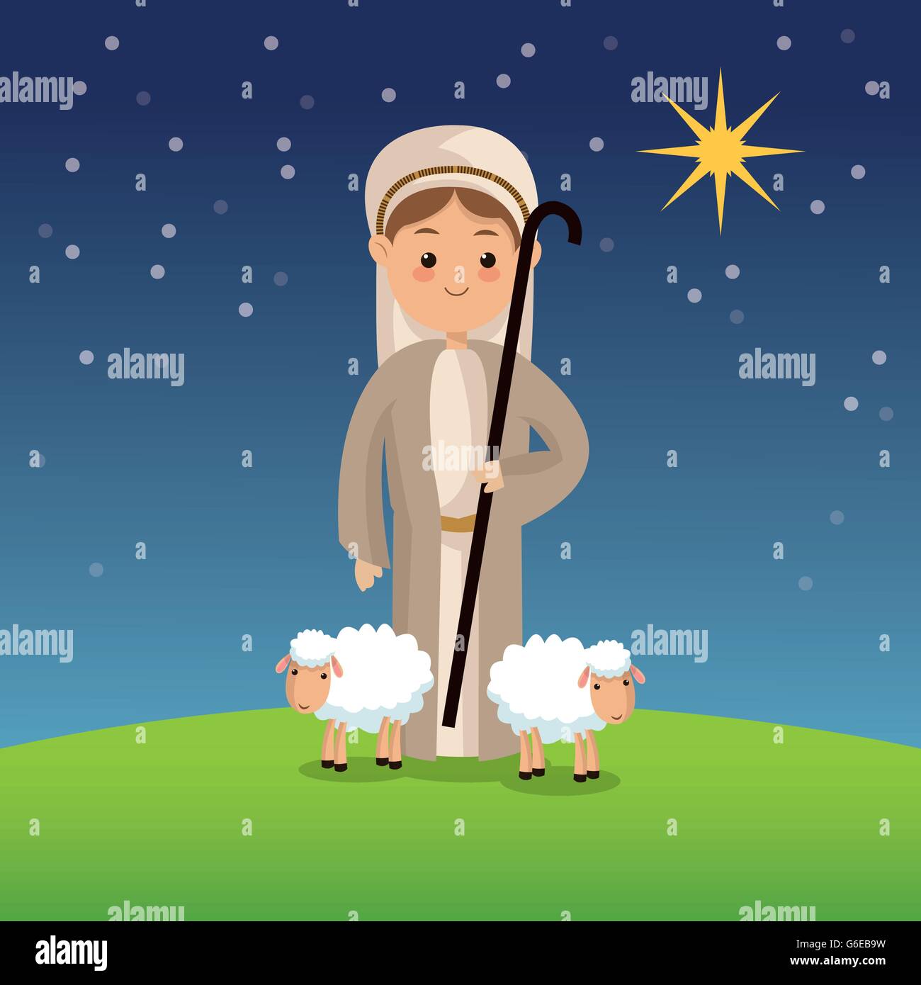 Shepherd manger character icon hi-res stock photography and images - Alamy