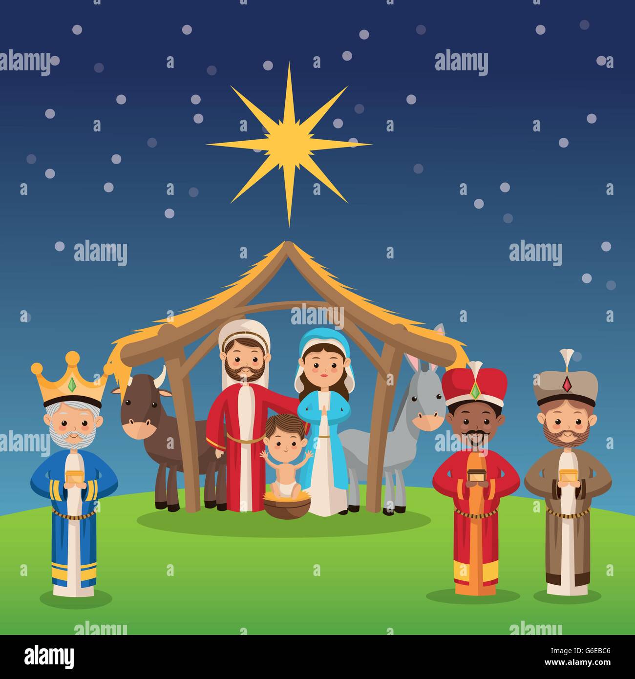 Manger icon. Merry Christmas design. Vector graphic Stock Vector Image ...