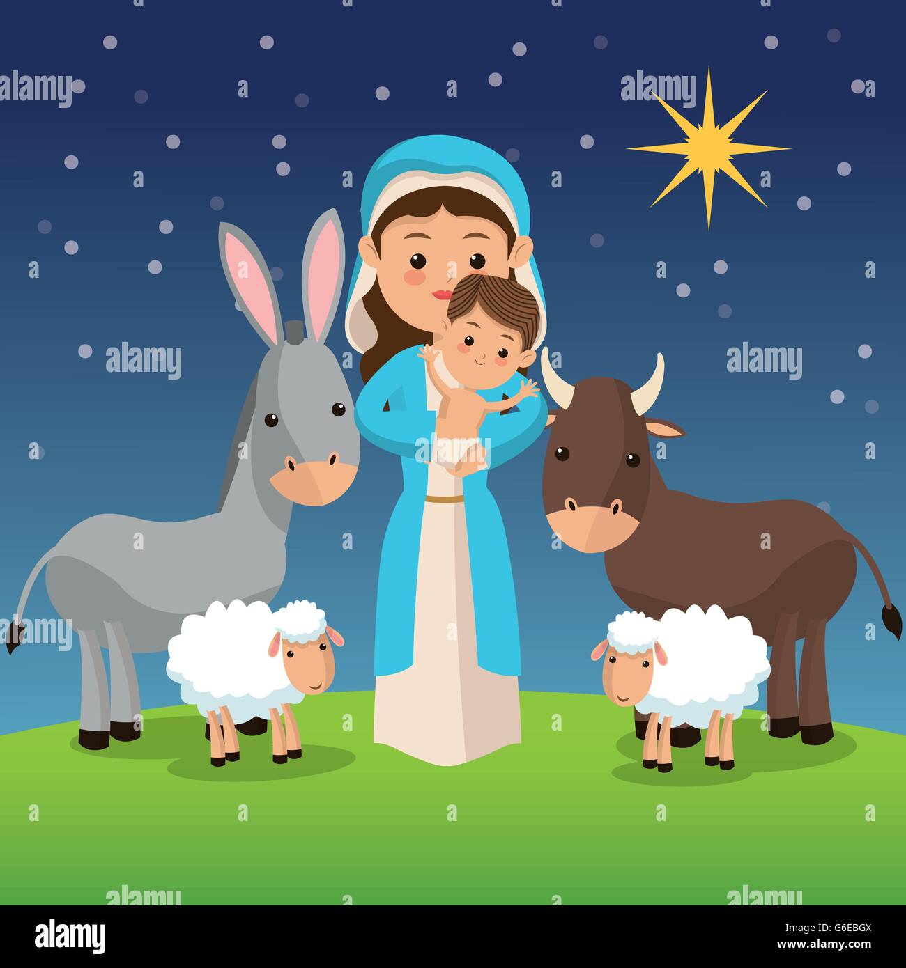 Manger icon. Merry Christmas design. Vector graphic Stock Vector Image ...