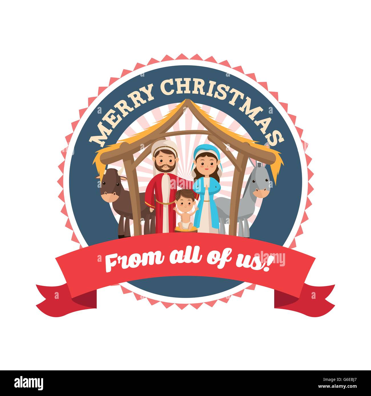 Manger icon. Merry Christmas design. Vector graphic Stock Vector Image ...