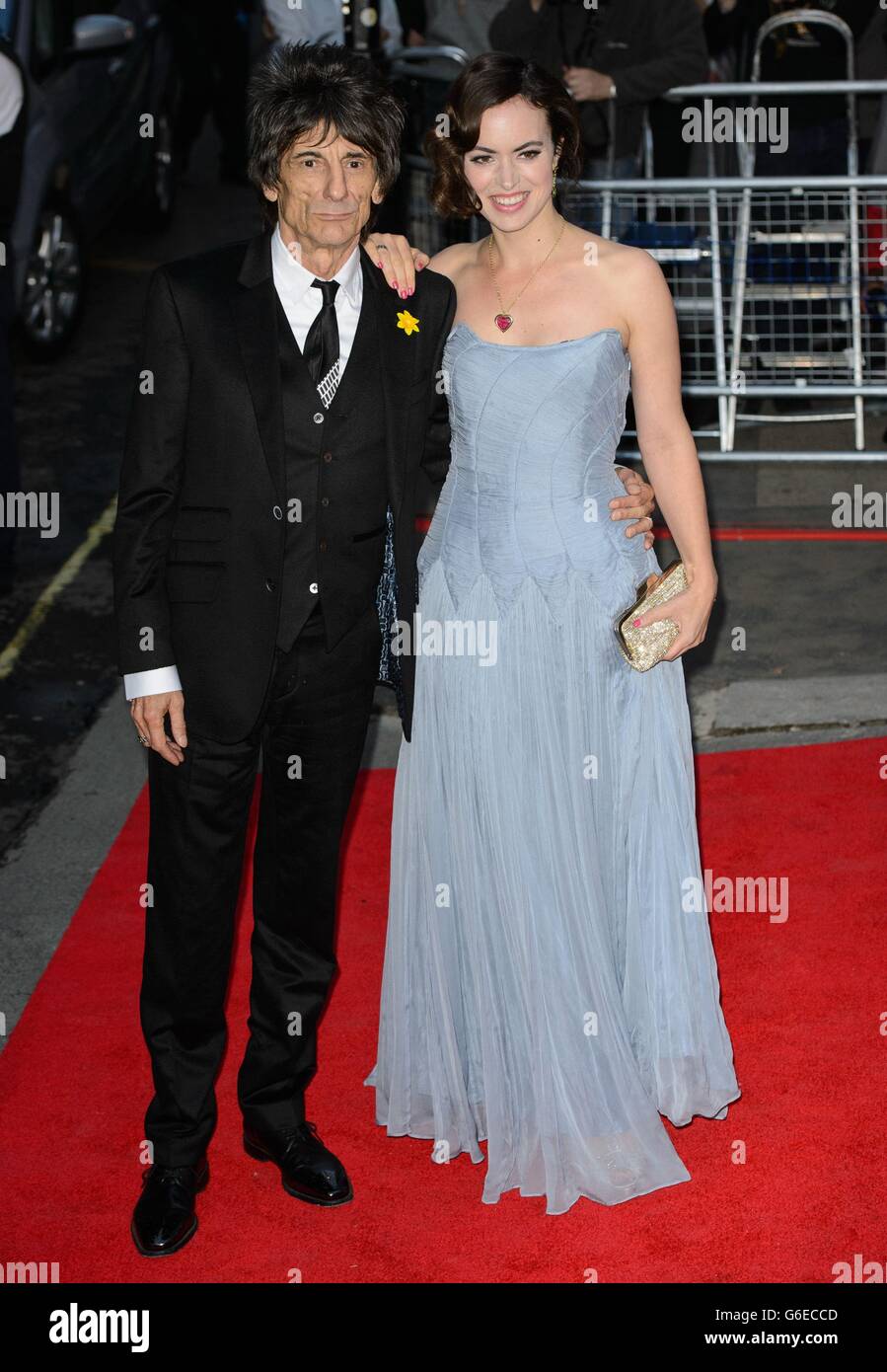 Ronnie Wood and Sally Humphreys arriving at the inaugural Tusk ...