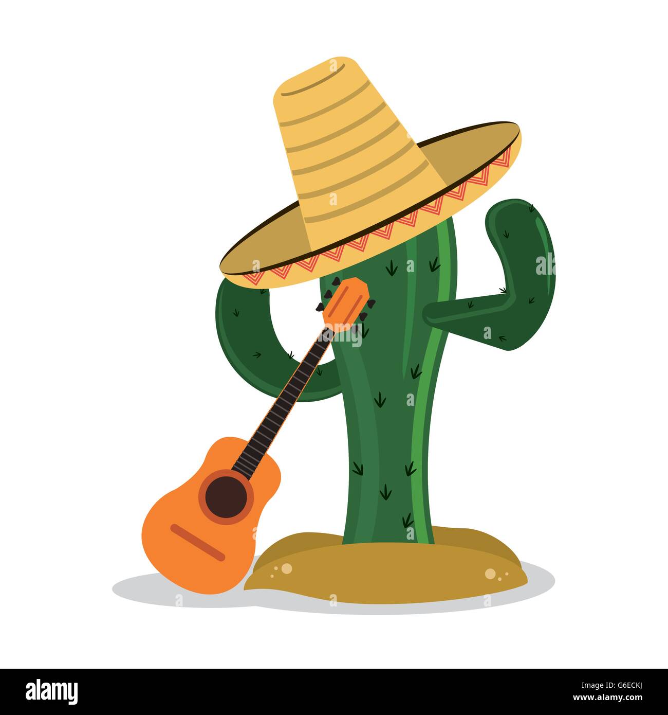 Cactus icon. Mexico culture. Vector graphic Stock Vector Image & Art ...