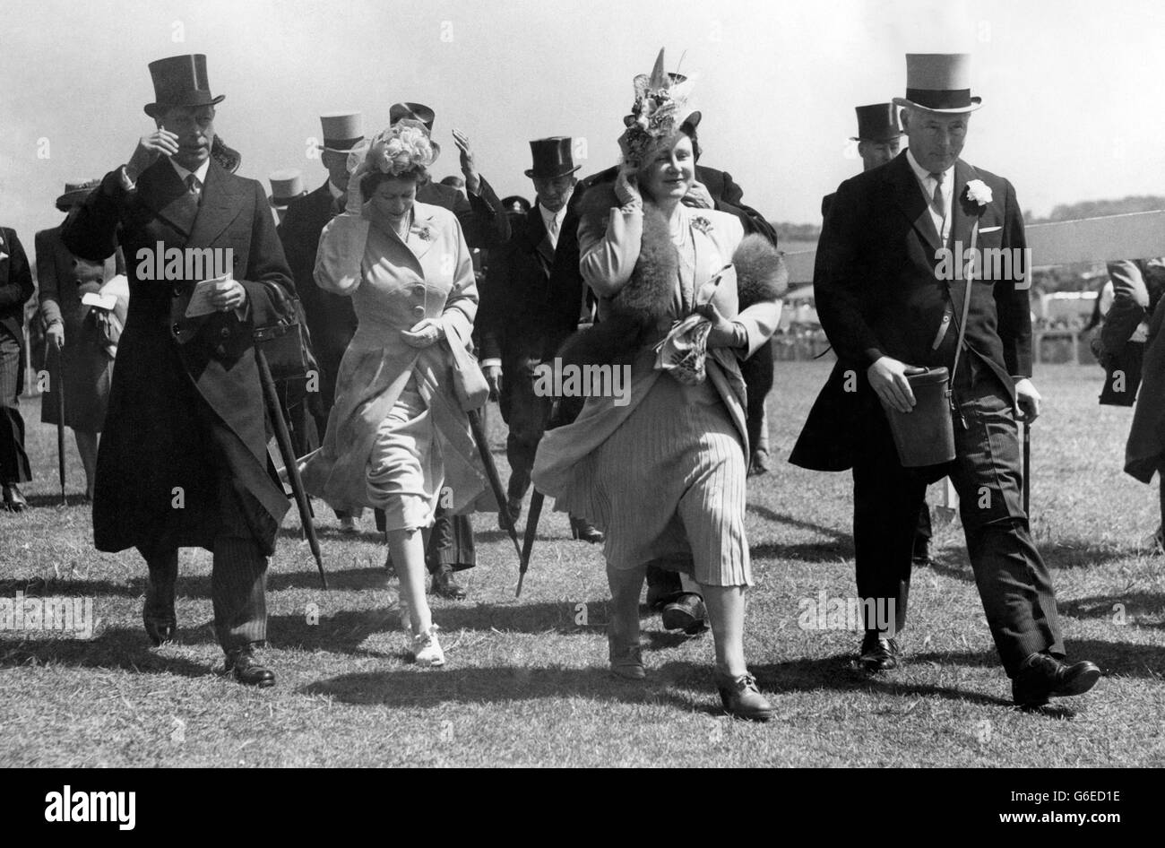Royalty - Princess Elizabeth - Epsom Races Stock Photo - Alamy