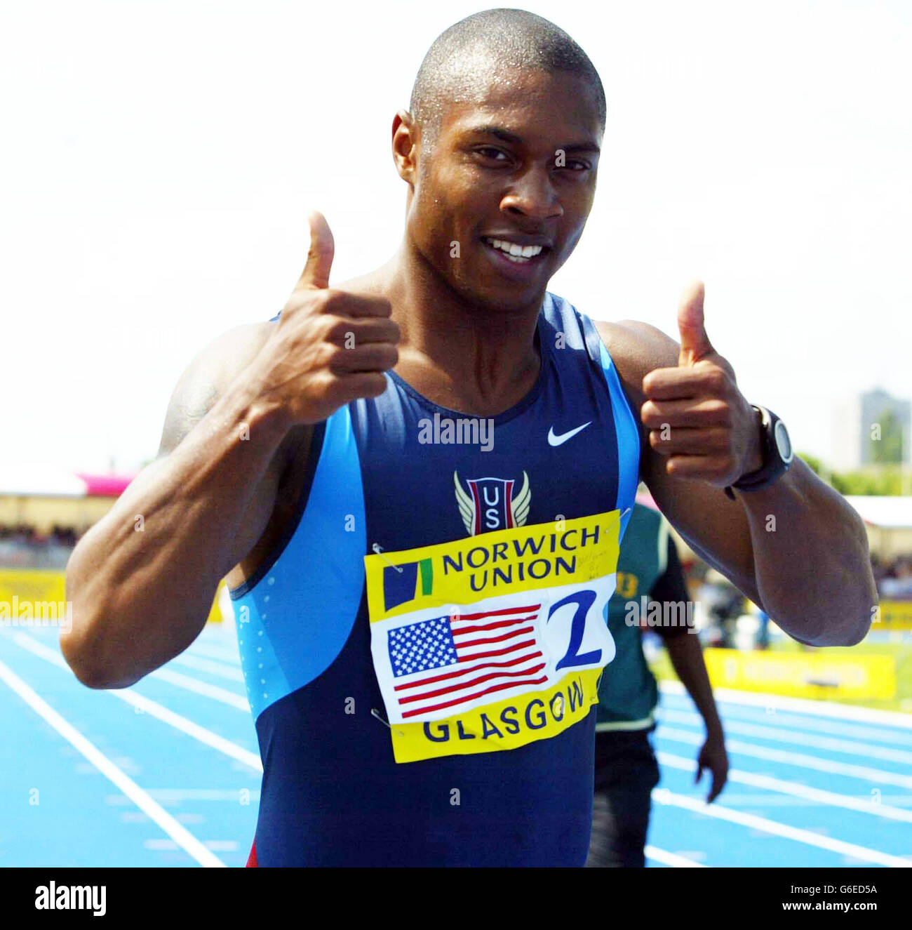 Bernard Williams taking a win for the USA during the 200 metres race at ...