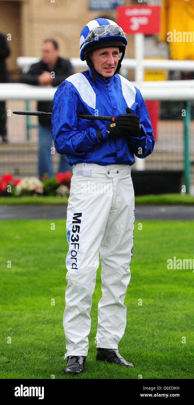 Jockey Paul Hanagan in the parade ring during the Crown Hotel At Bawtry ...