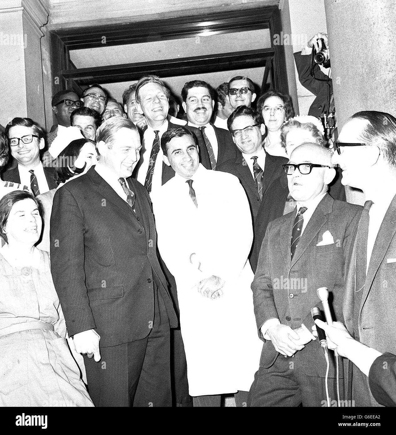 Heart transplant - the team that made British medical history Stock ...