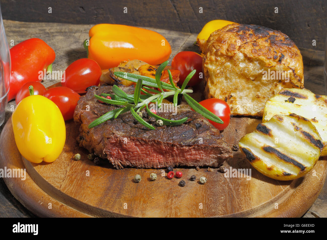 Grilled fillet of beef on a plate Stock Photo - Alamy