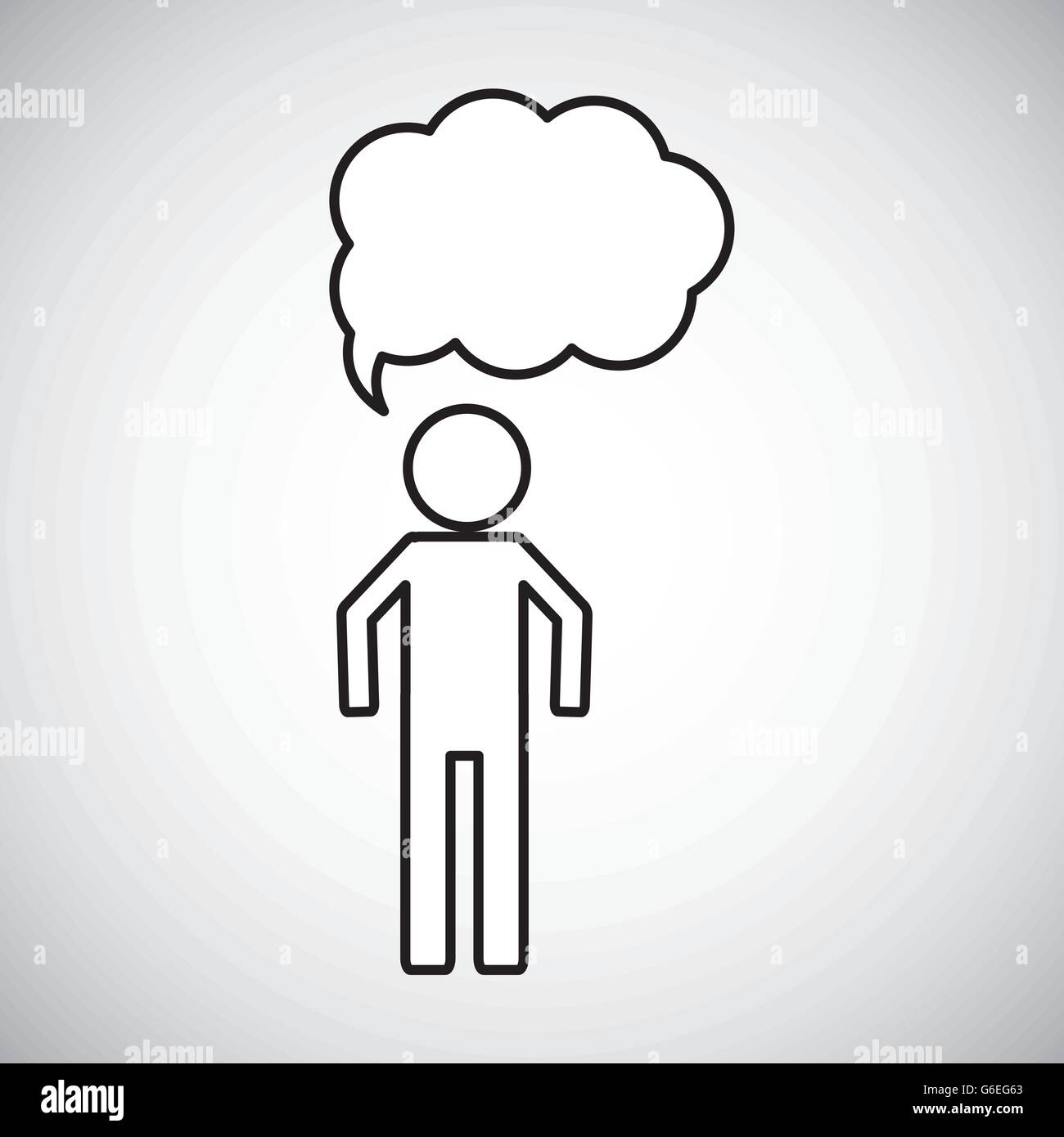 people icon with bubble speech Stock Vector Image & Art - Alamy