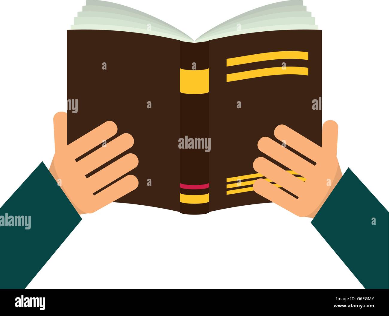 Book and hand. Reading concept. Vector graphic Stock Vector Image & Art ...