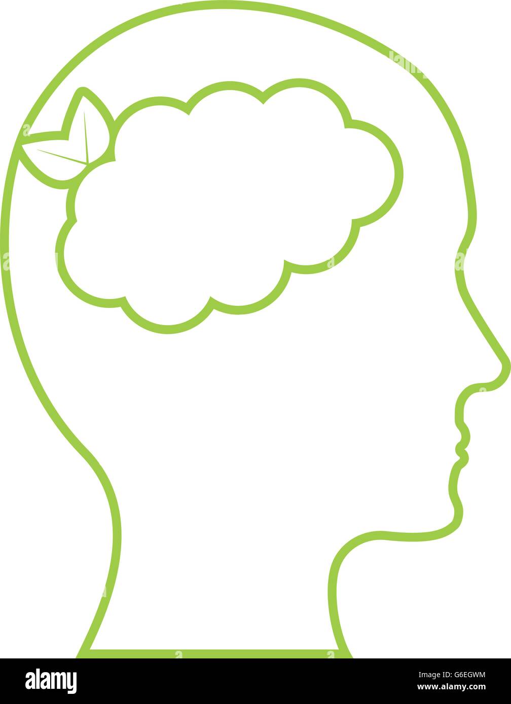 human head icon. Think green concept. Vector graphic Stock Vector Image ... human head icon. Think green concept. Vector graphic Stock Vector Image ...
