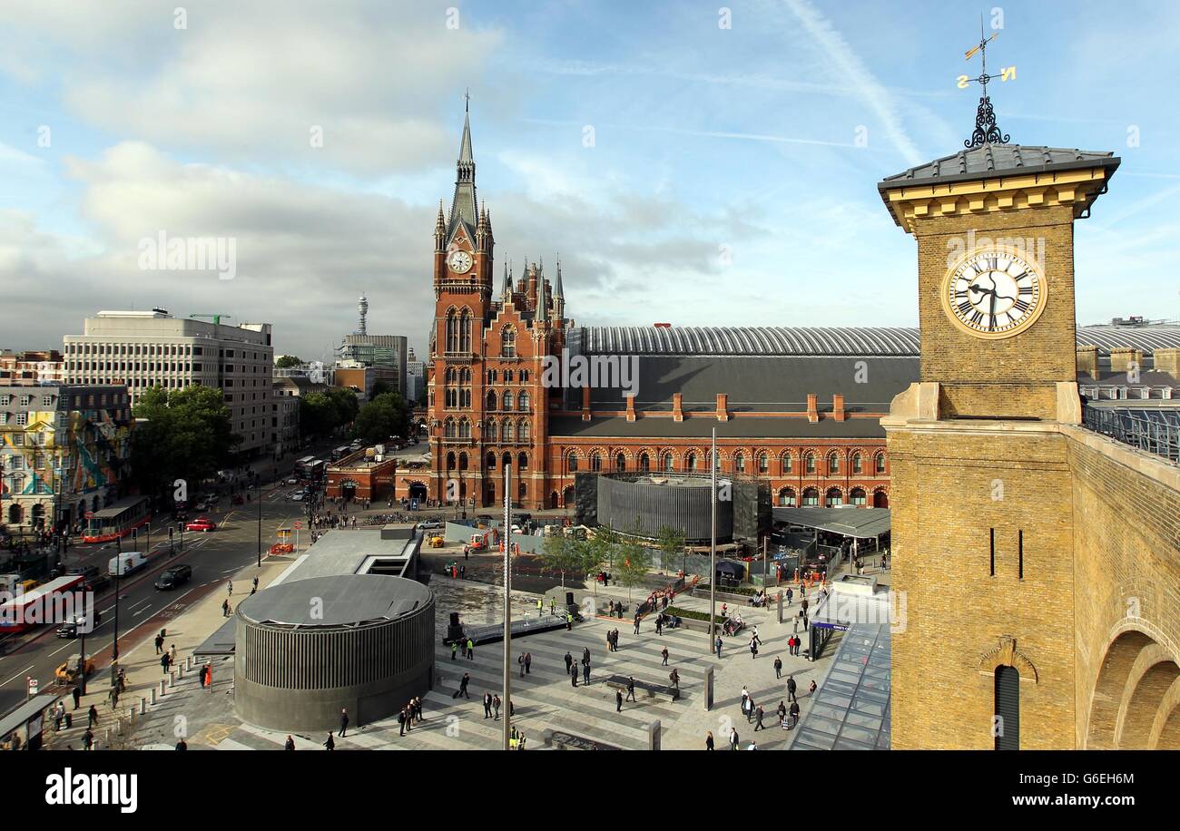 A general view of the official opening of Kings Cross Square Stock ...