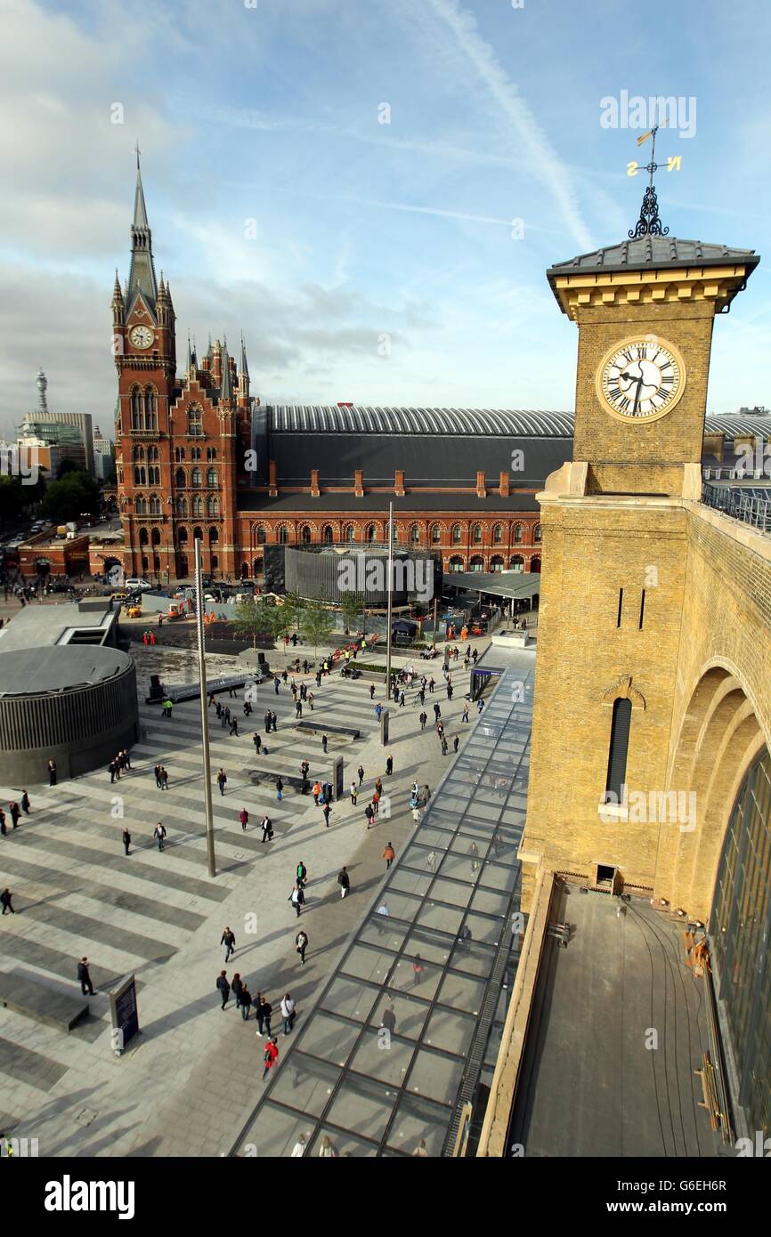 A general view of the official opening of Kings Cross Square Stock ...