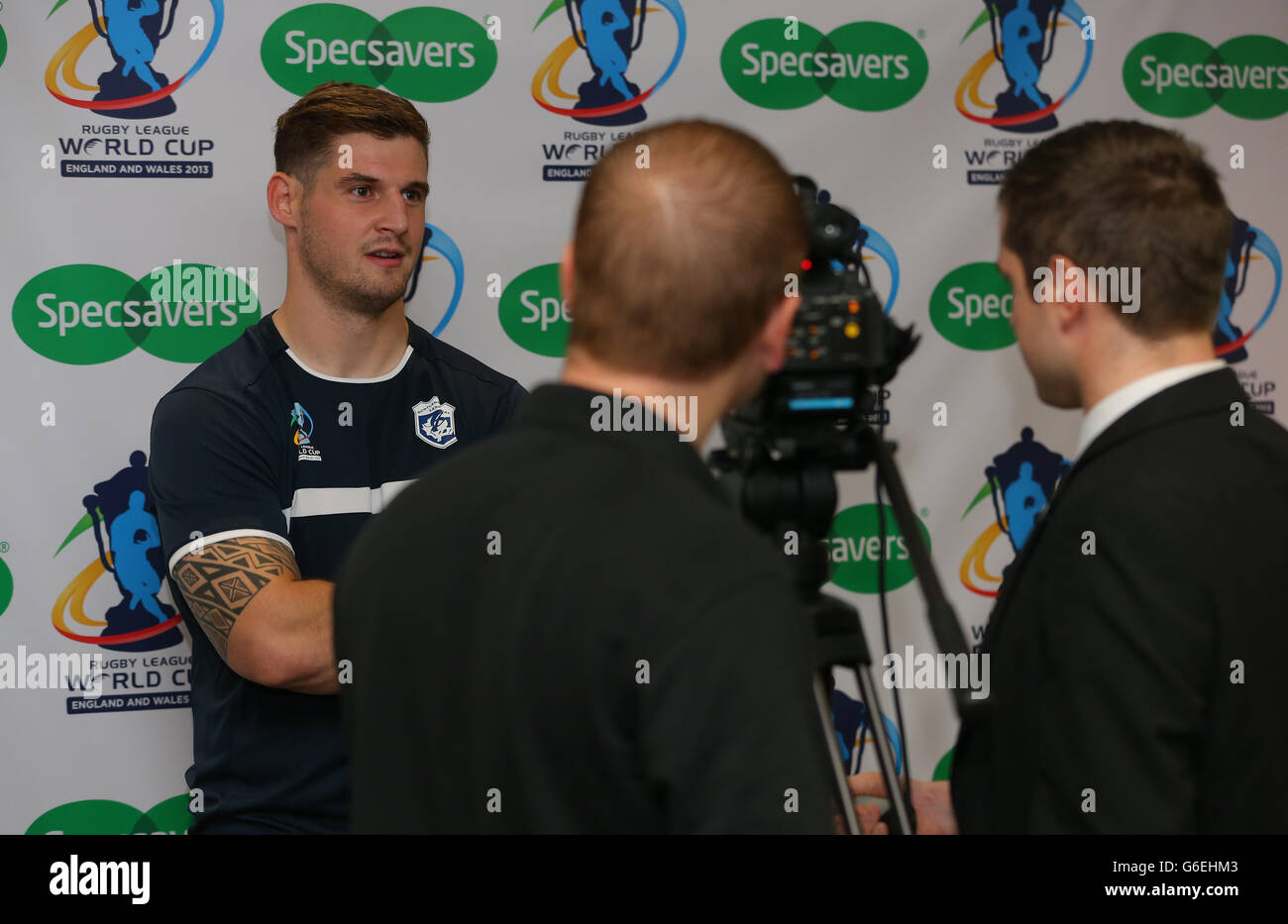 Rugby League - Specsavers Launch Referee Kit - MediaCity Stock Photo ...