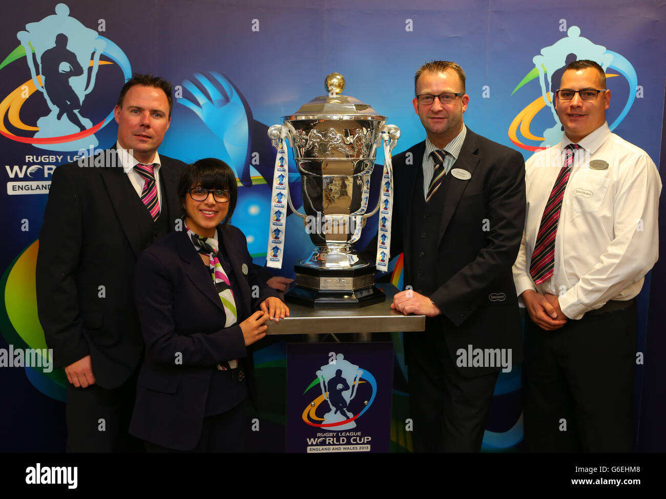 Rugby League - Specsavers Launch Referee Kit - MediaCity Stock Photo ...