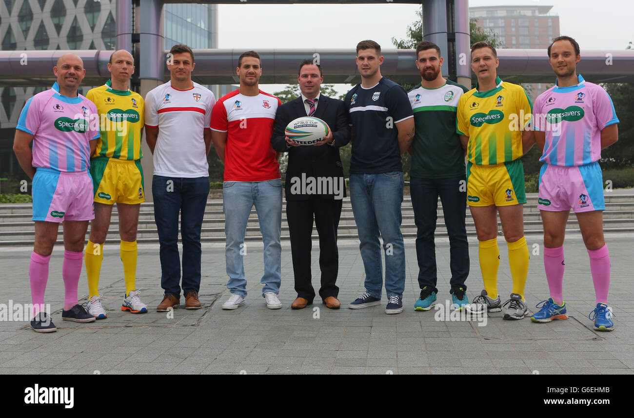 Rugby league referee ben thaler specsavers photocall mediacity hi-res ...