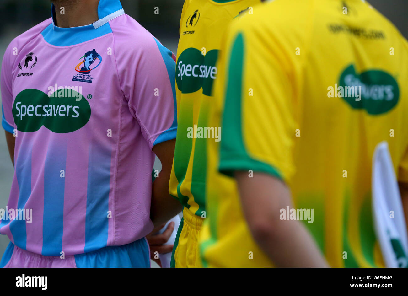 Rugby League - Specsavers Launch Referee Kit - MediaCity Stock Photo ...
