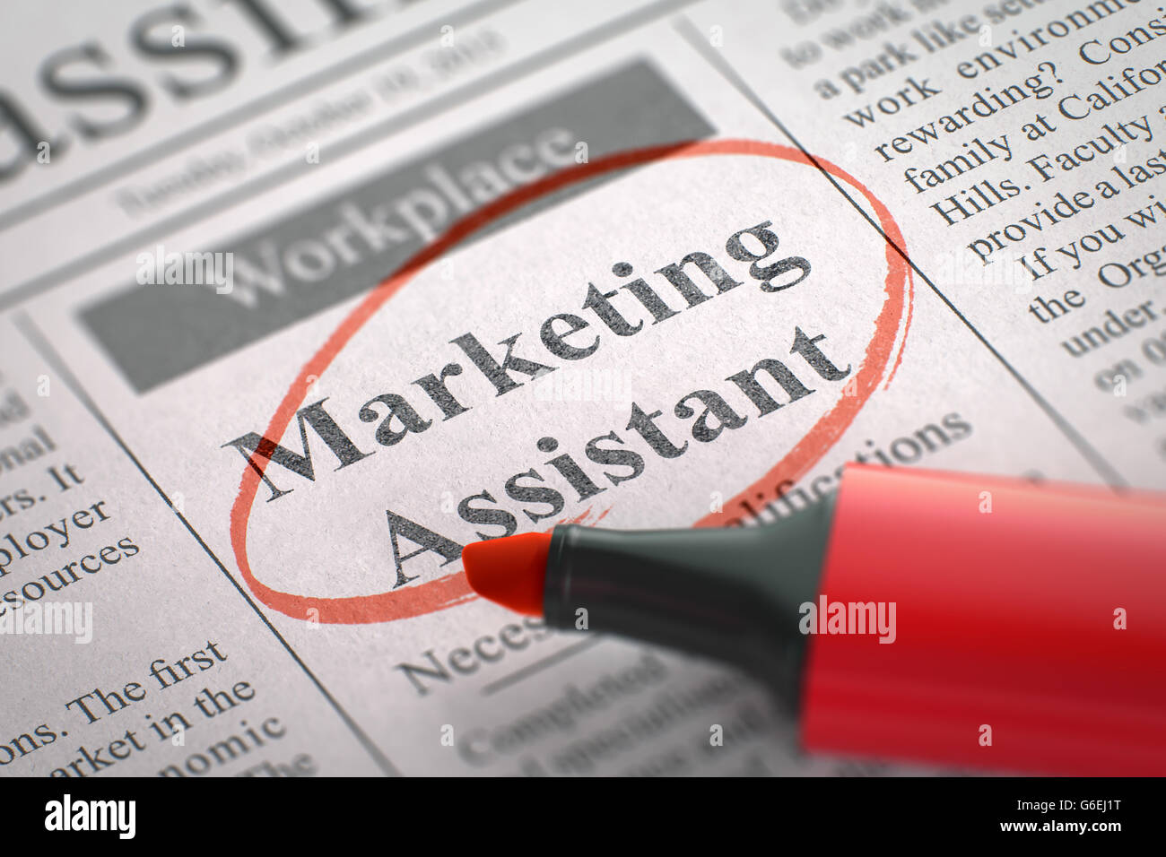 Marketing Assistant Join Our Team Stock Photo - Alamy