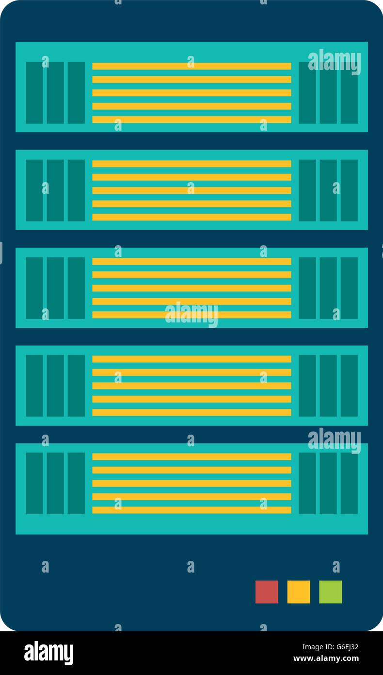 Data center icon. Web hosting design. Vector graphic Stock Vector Image ...