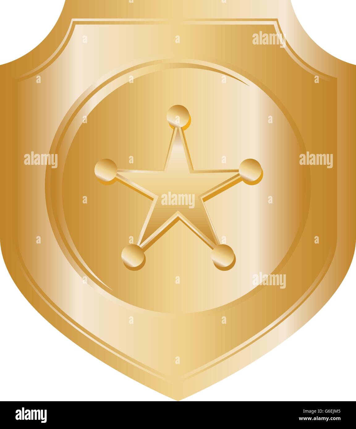 Gold star icon. Justice and law. vector graphic Stock Vector Image ...