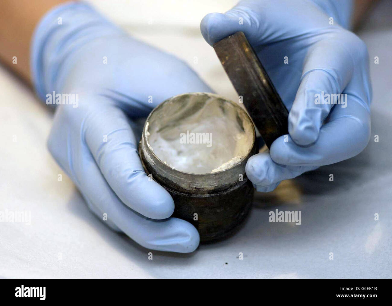 Roman cream discovered Stock Photo - Alamy