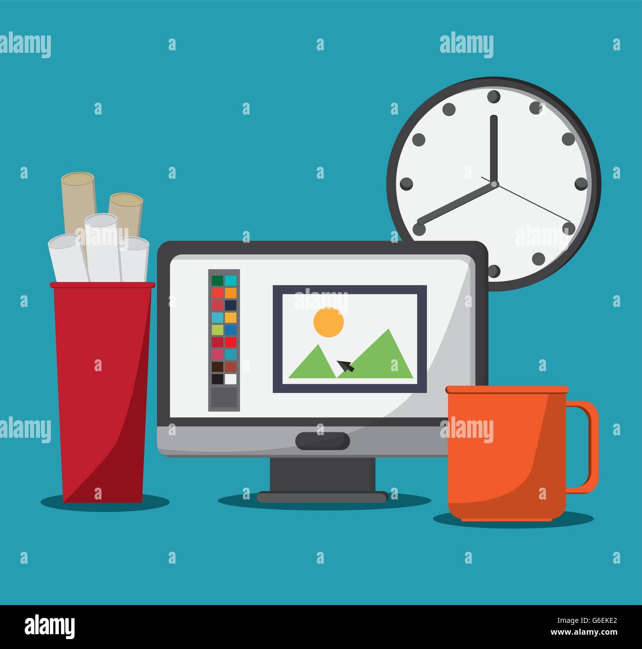 Office icons design Stock Vector Image & Art - Alamy