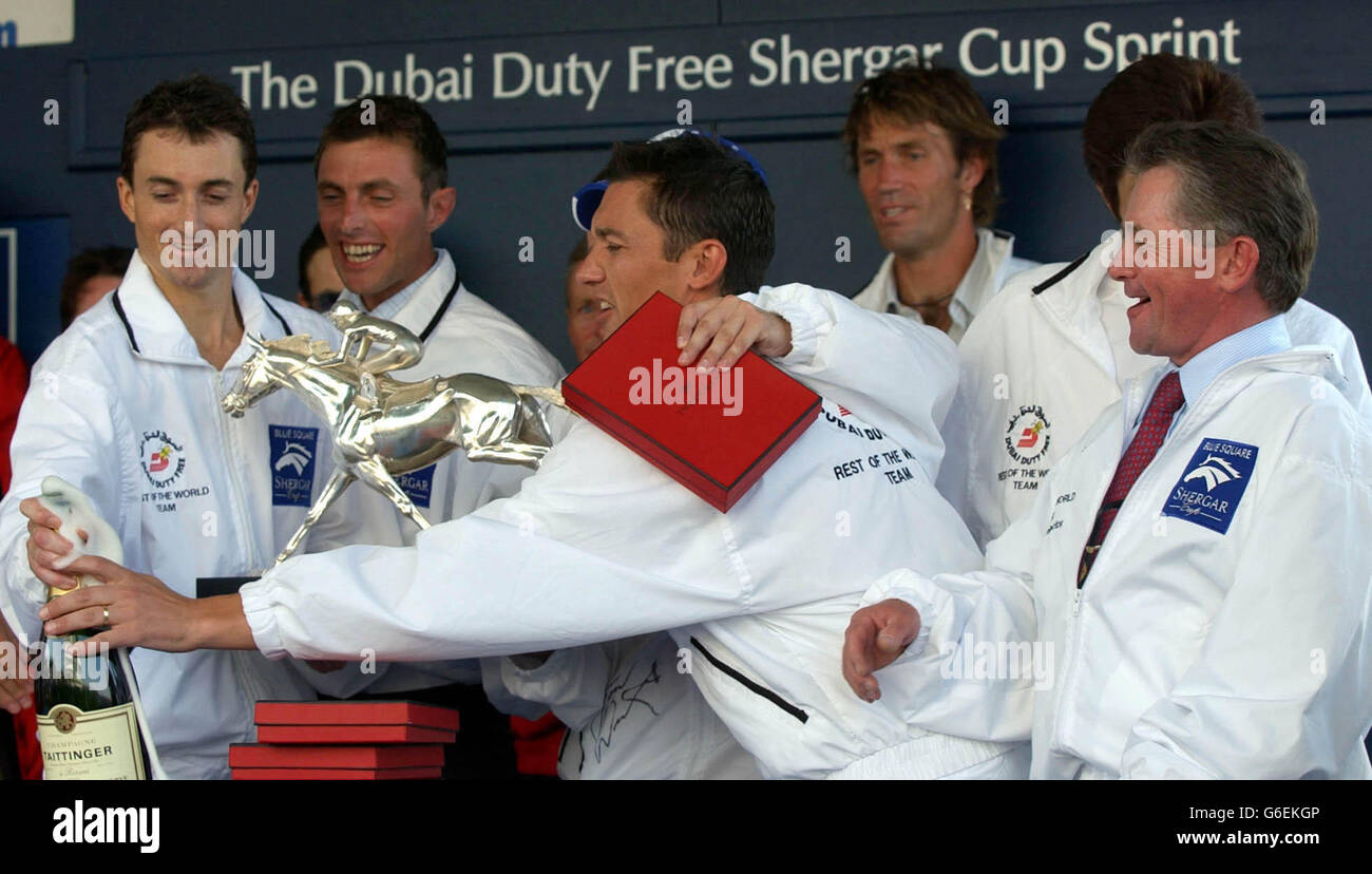 Winning Shergar Cup Team, Rest of The World (L-R) Doug Whyte, Fredrik ...