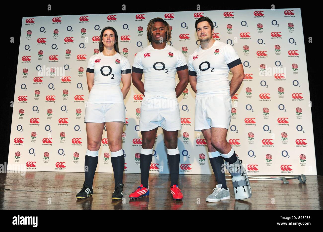 England players Sarah Hunter, Marland Yarde and Brad Barritt during the ...