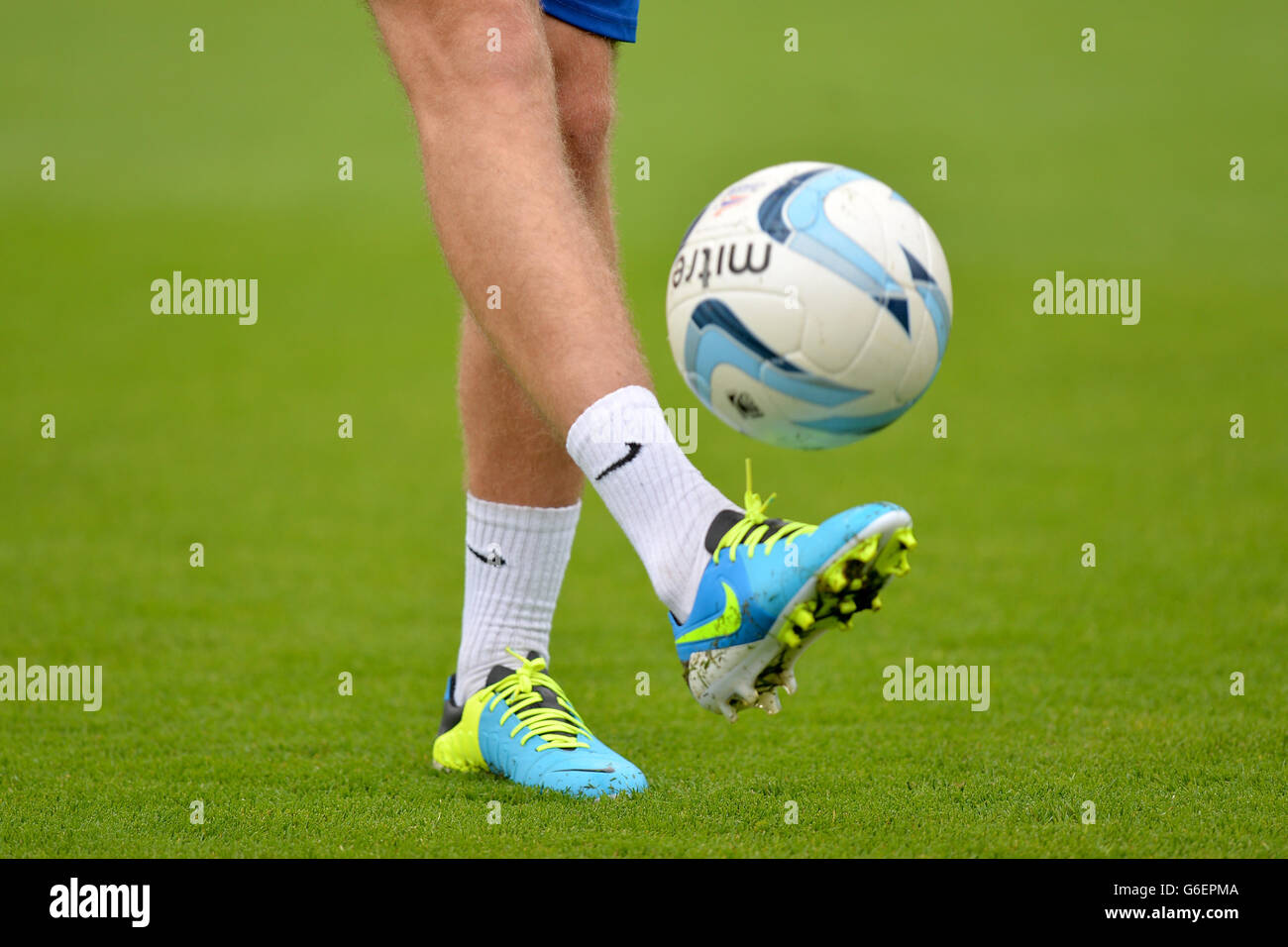 Football close up detail boots keep ups keepy uppies ampics hi-res ...