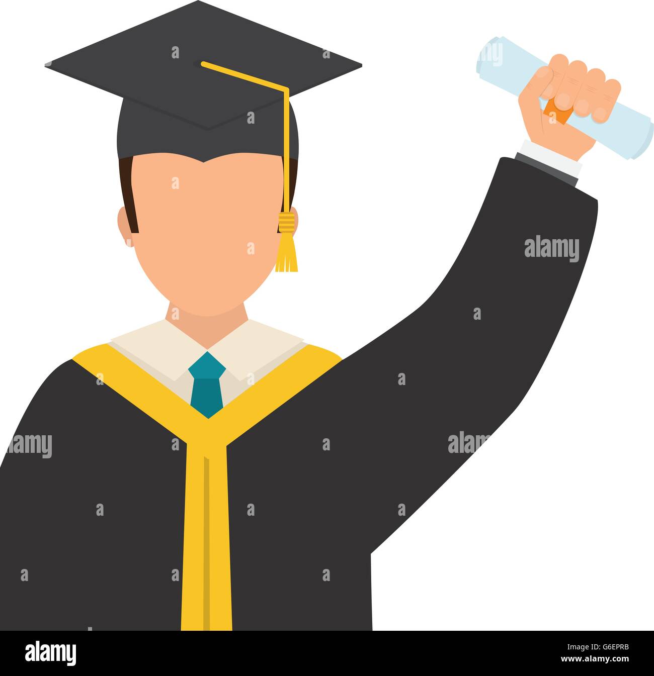 Bachelor boy icon. Graduation design. Vector graphic Stock Vector Image ...