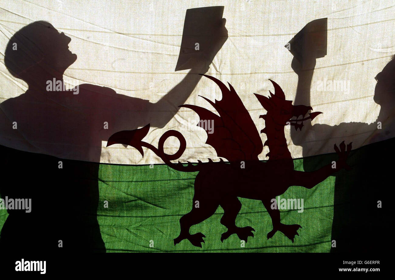 Festival the arts protest demonstrating welsh flag silhouette ...