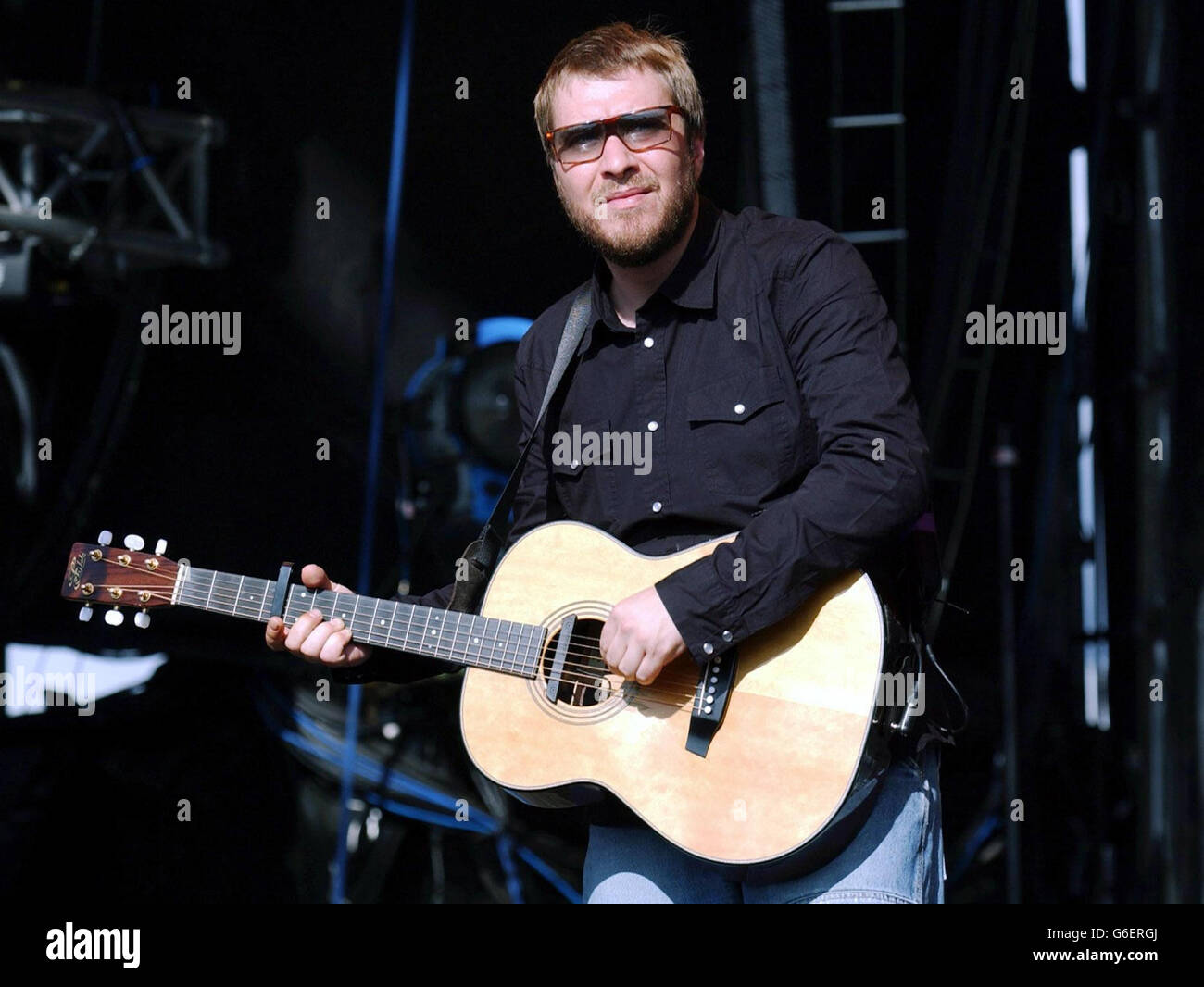 The Doves lead singer Jimi Goodwin performing on the Main Stage at the ...