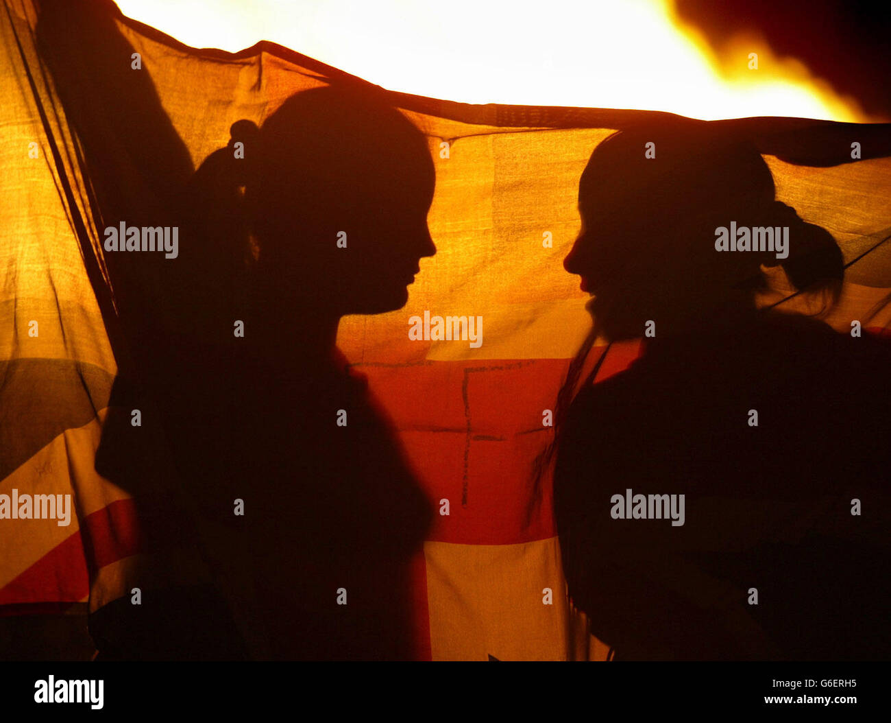 Orange Order bonfires Stock Photo - Alamy