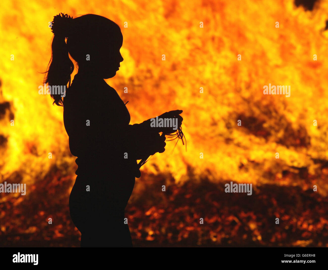 Orange Order bonfires Stock Photo - Alamy