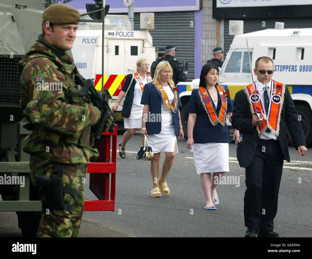 Orange order parade Stock Photo - Alamy