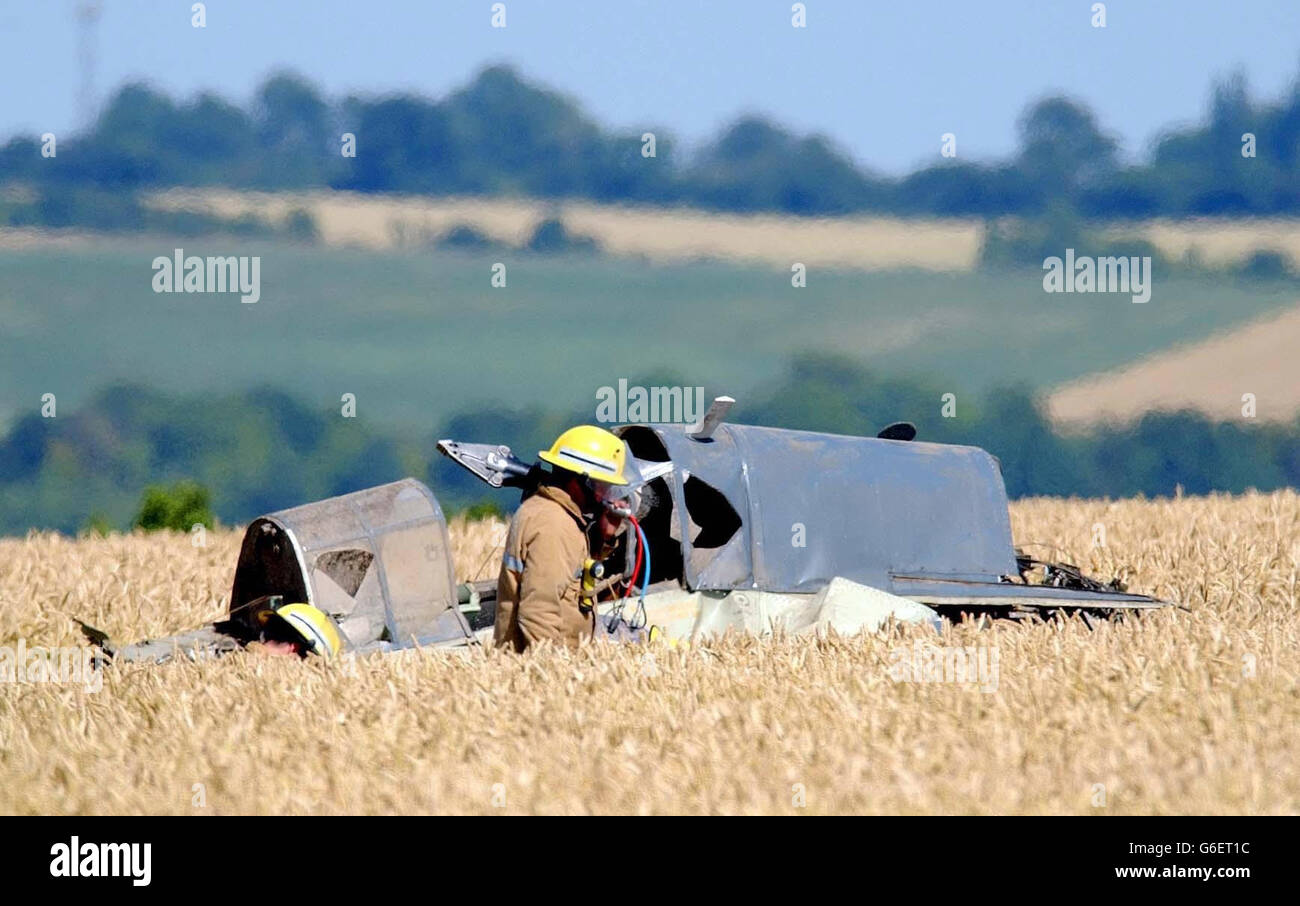 Duxford air crash Stock Photo - Alamy