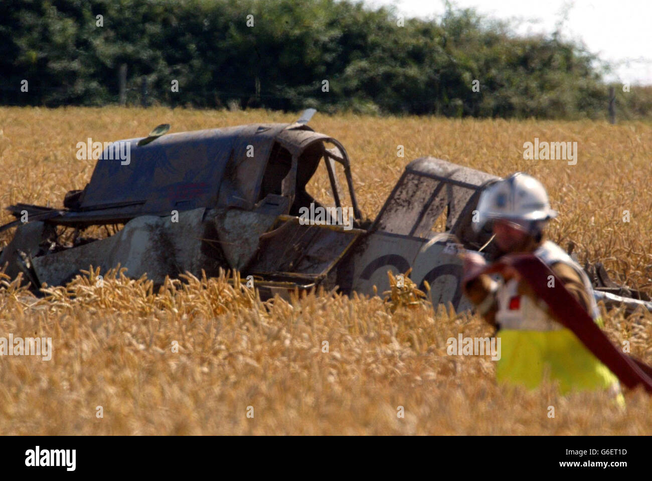 Duxford air crash Stock Photo - Alamy