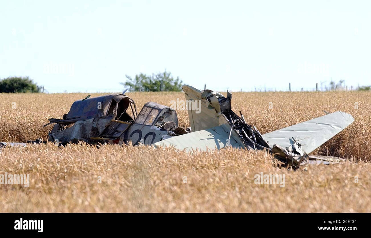 Duxford air crash Stock Photo - Alamy