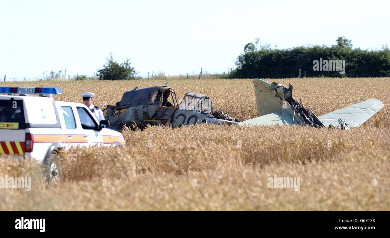 Duxford air crash Stock Photo - Alamy