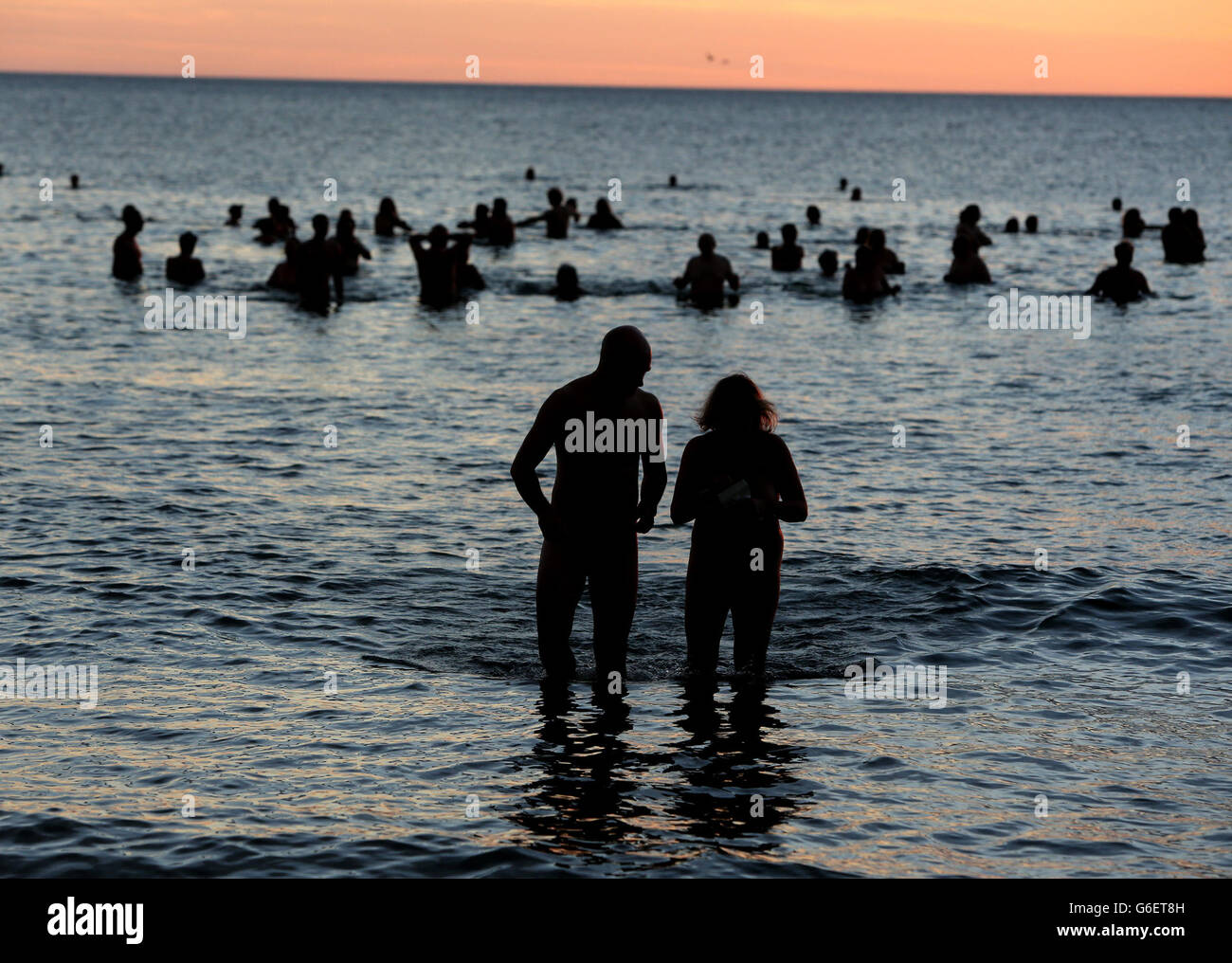 EDITORS NOTE NUDITY People attempt to set a new world record for the ...