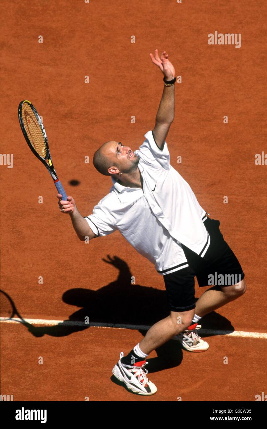 Tennis, French Open, Roland Garros. Andre Agassi, USA Stock Photo - Alamy