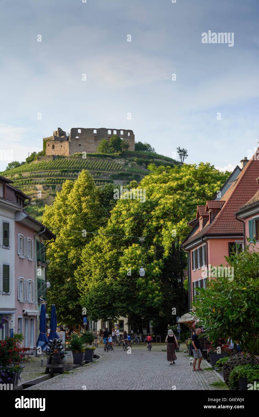 Old Town, Staufen castle and vineyards, Staufen im Breisgau, Germany ...
