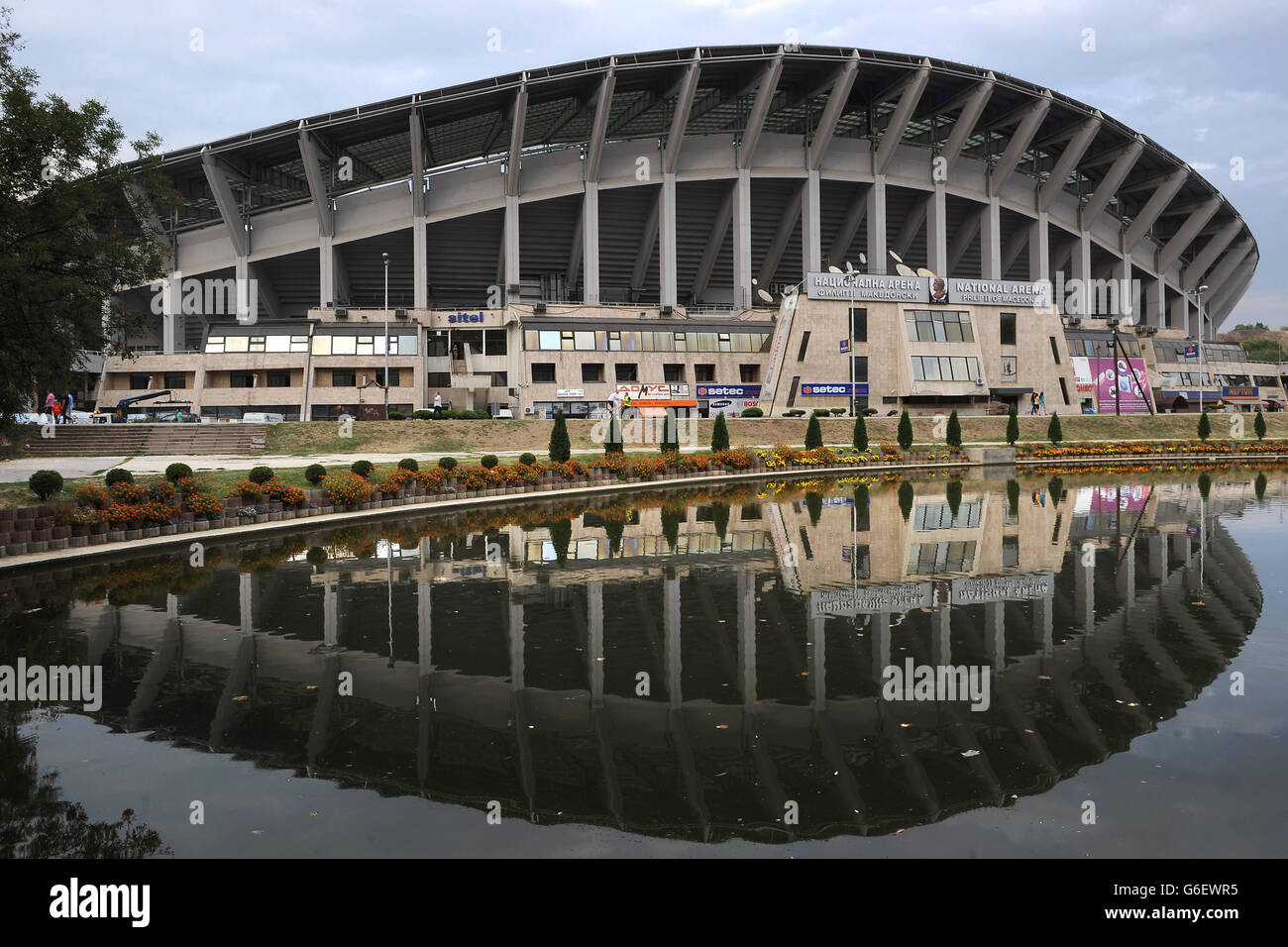Skopje city stadium football general view gv hi-res stock photography ...