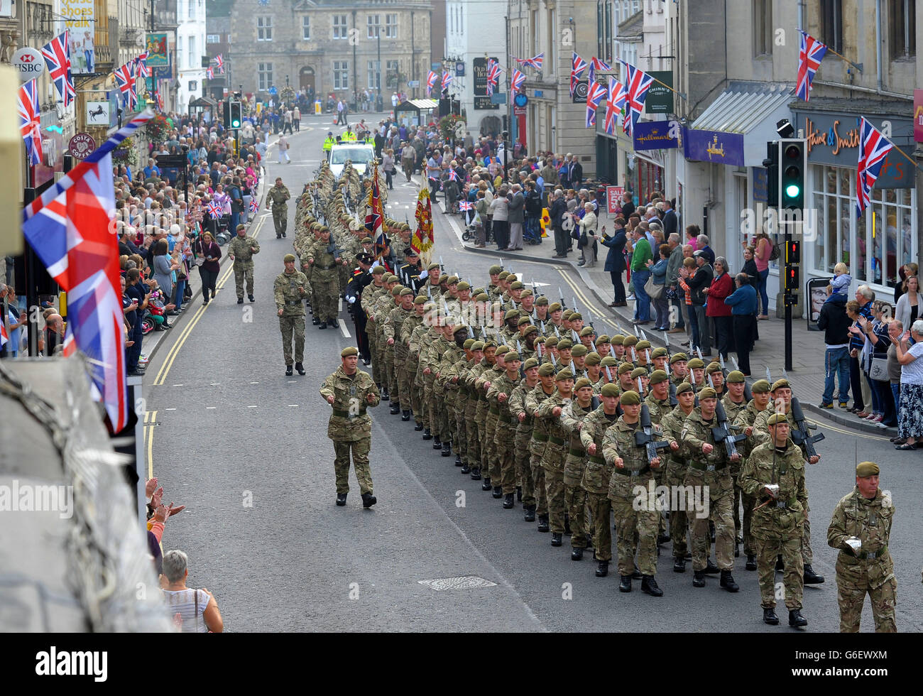 1 Yorks, The Yorkshire Regiment Freedom Parade Stock Photo - Alamy
