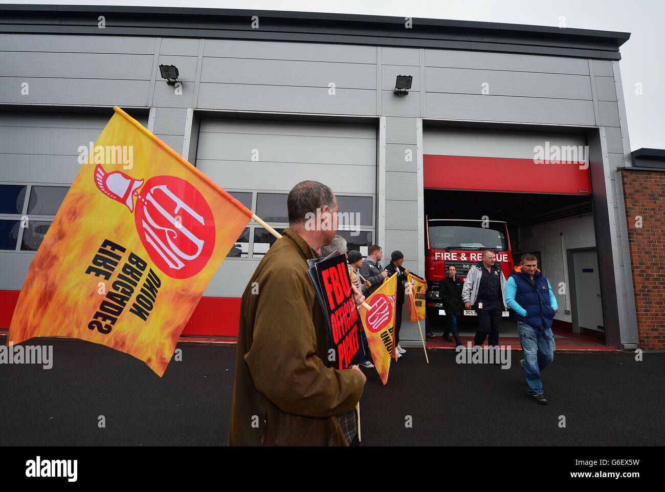 Firemen from Tynemouth Community Fire Station in North Shields on the ...