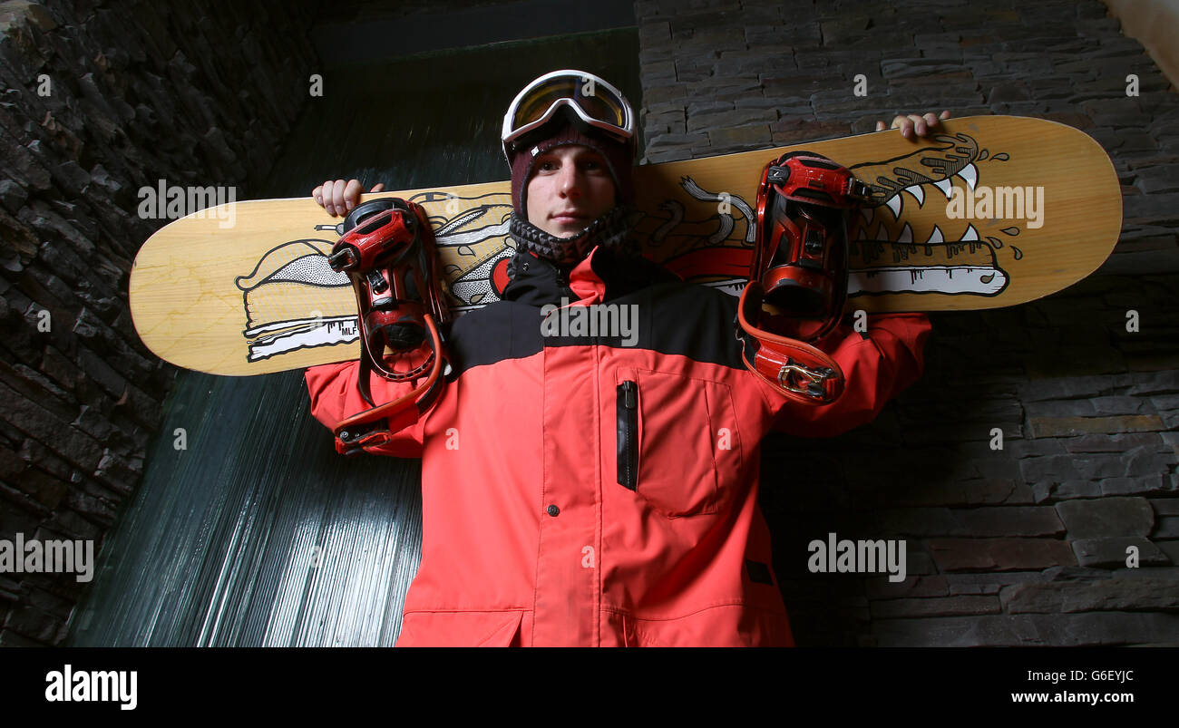 Sam Turnbull during the media day at Chill Factore, Manchester Stock ...