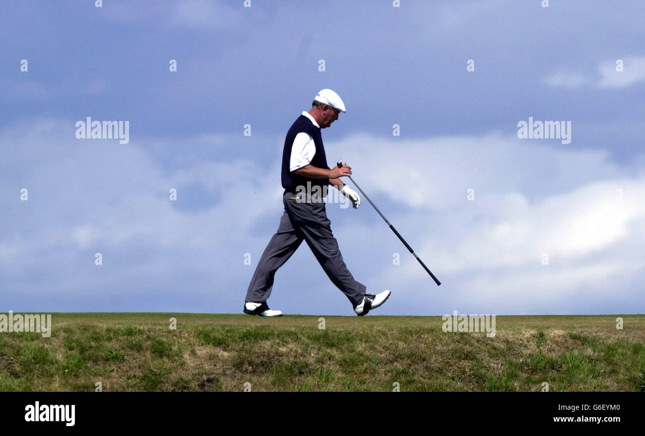 A lone walk for England's Carl Mason during the final round at the ...