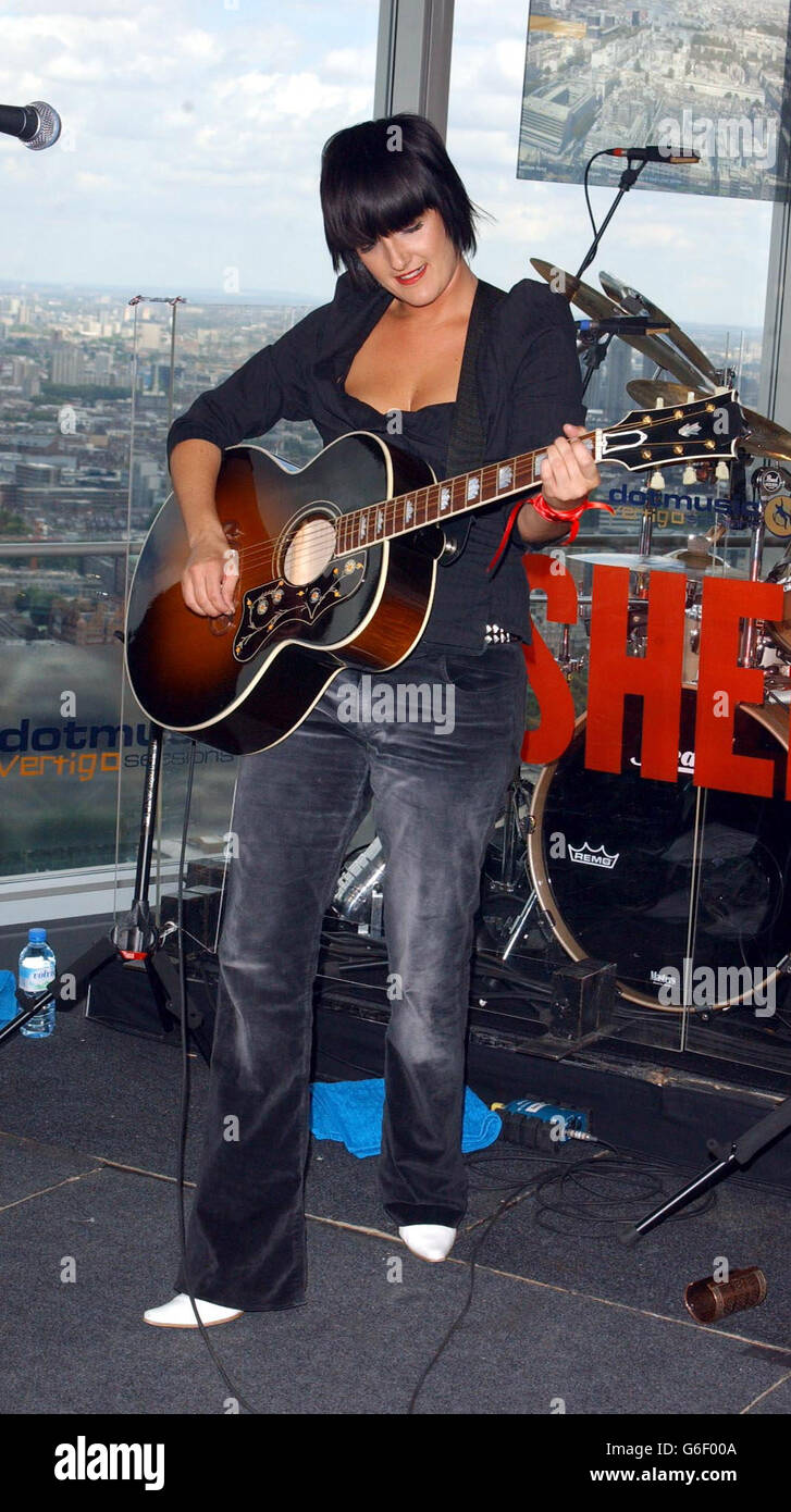 Lead singer of Kosheen Sian Evans performs 620ft up in the BT Tower in ...