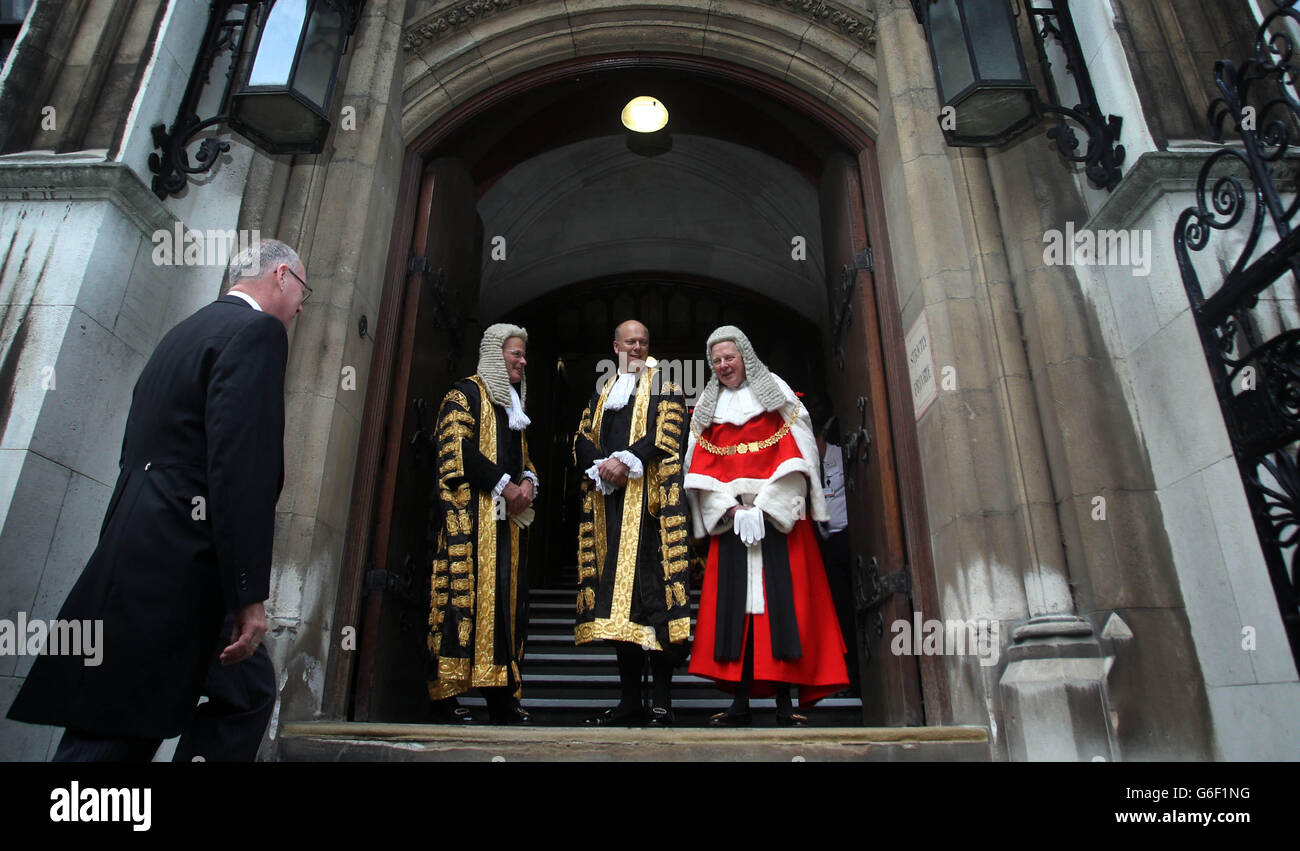 Lord Dyson, Lord Chancellor Chris Grayling and the new Lord Chief ...